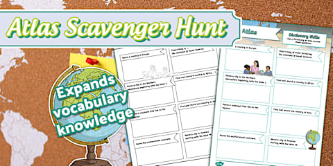 Differentiated Atlas Scavenger Hunt Worksheet