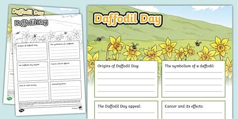 Design a Daffodil Day Poster Worksheet