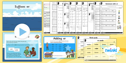 Adding er Differentiated Worksheet Pack