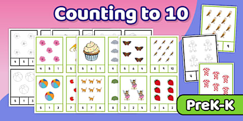 Hot Chocolate Counting 1-10 Math Activity Booklet