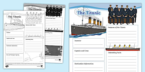 Titanic Investigation Worksheet