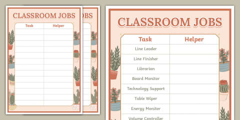Retro-Themed Classroom Jobs Display Poster - Twinkl