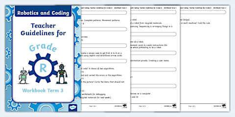 Grade R - Robotics and Coding - Term 2 Coding Worksheet: Getting Ready ...