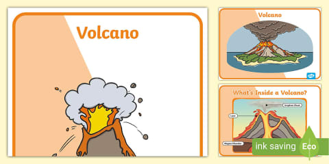 Volcano Layers Cross-Section Display Poster
