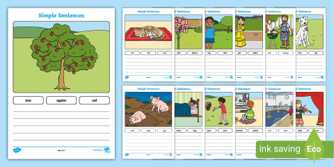 Beach Scene Writing Stimulus Picture Worksheet