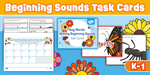 Kindergarten Tap Out the CVC Words Activity Cards