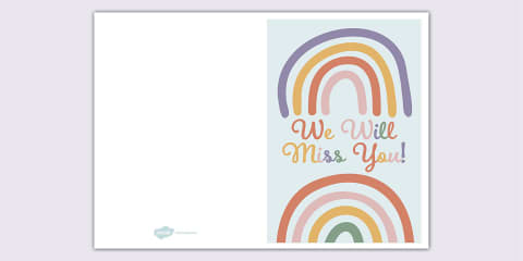 Farewell Card: Greeting Card Template to Personalise