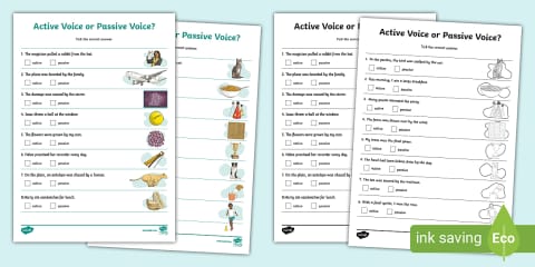 ESL Active vs Passive Voice Activity Sheet [Adults, B1]