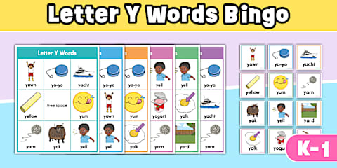 Phase 3 y Words - Sound Button Word Cards