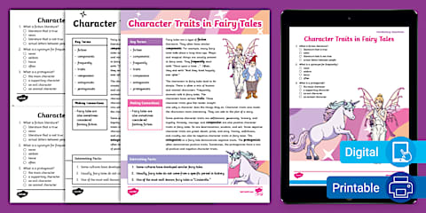 Who Am I? Fairy Tale Characters Guessing Game for K-2nd Grade