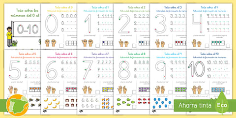 Ficha de actividad: Empareja los helados - Números del 1 al 10