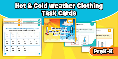 Weather and Seasons Task Cards for PreK-K