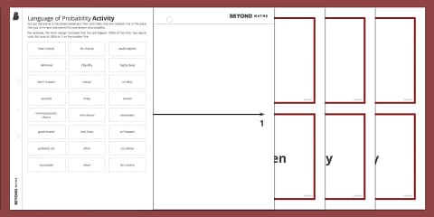 Chance Worksheets