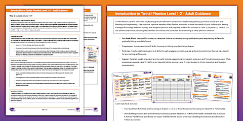 Twinkl Phonics Level 1-2 Week 2 Day 1 Pack