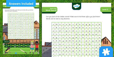 Sports Day Picture Crossword Puzzle - Level 3 Difficulty