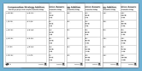 Differentiated Split-Strategy Addition Worksheets | Twinkl