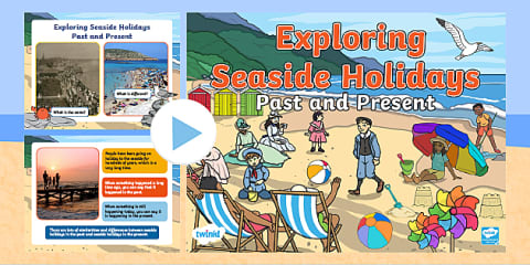 KS1 Seaside through the Ages Cut and Stick Sequencing Activity