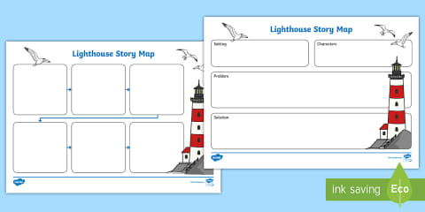 Lighthouse Short Burst Writing Template