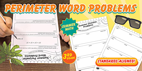Perimeter Word Problems Challenge Cards
