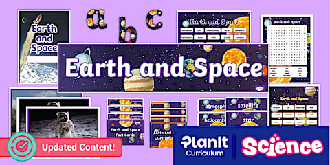 Earth and Space Display Lettering