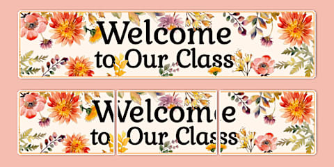 Welcome to Our Class Display Banner