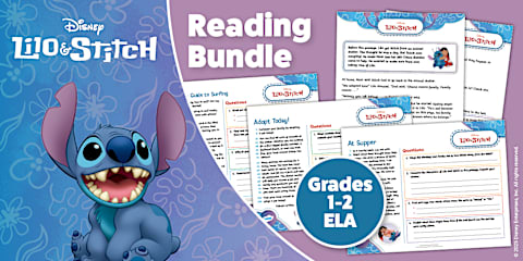 Lilo & Stitch: Count, Add, and Subtract Math Worksheets