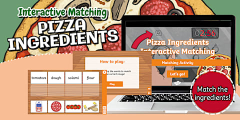 Pizza Adjectives Interactive Word Search