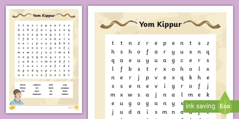 Yom Kippur Crossword