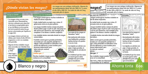 Ticket de Salida: Ubicación Geográfica de los Mayas