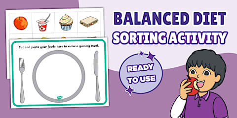 Healthy Eating Divided Plate Sorting Activity