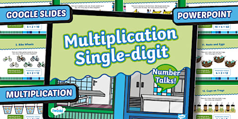 Multiplication Using a Number Line Activity Sheets