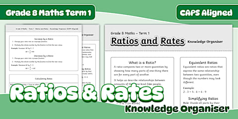 Grade 8 - Mathematics - Term 1 - Rates and Ratios - Activity Sheet ...