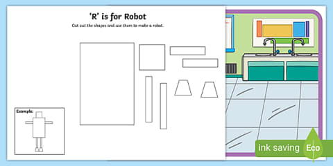 2D Shapes Robot Activity | Twinkl