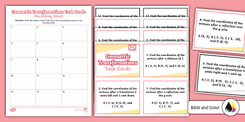 Eighth Grade Dilations on the Coordinate Plane Practice Activity