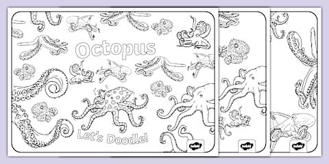 Octopus Colouring Pages