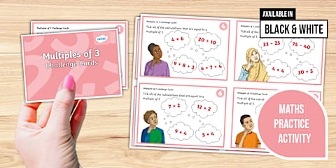 3 Times Table Multiplication and Division Facts Find and Sink Game