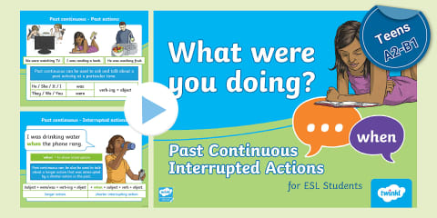 ESL Past Continuous Activity Sheet [Teens, A2]