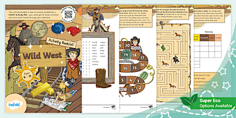 Wild West Puzzle Booklet (Ages 3 - 5)