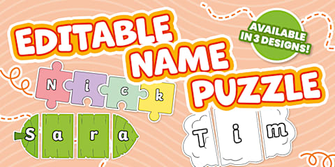 My Name Letter Recognition Cut Out Puzzle Activity
