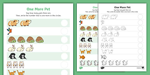 Pets Number Matching Activity