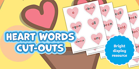 Heart Words Flashcards: Year 2