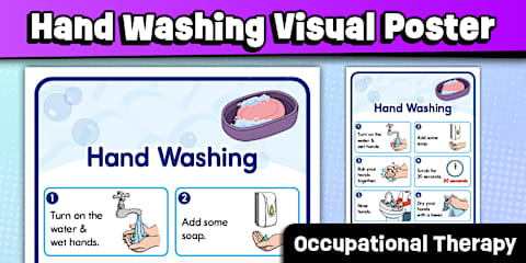 Hand Washing Vertical Visual Schedule for Special Education