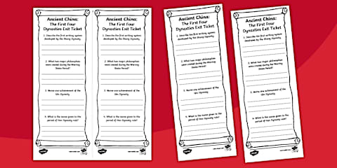 Ancient China: The First Four Dynasties Word Search for 6th-8th Grade