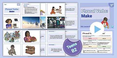 ESL Phrasal Verbs Noughts and Crosses Challenge PPT [Teens, A2-B1]