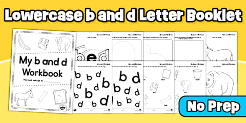 Lowercase b and d Confusing Letters Worksheet