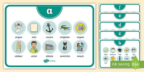 Phonics Sorting Cards With Long Vowels (Gaeilge).