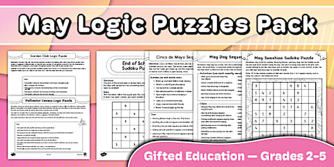 Numberless Word Problem Challenge Cards for Gifted Education | Fifth Grade