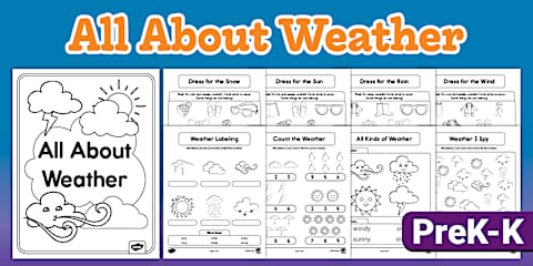 All About Spring Activity Booklet for PreK-K