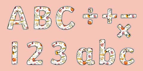 Wildflower Botanical Themed Spring Display Lettering