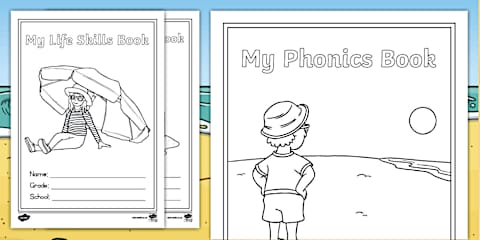 Grade 2 Safari Themed Editable Book Covers